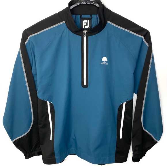 FootJoy | Jackets & Coats | Footjoy Fj Golf Mens Black Teal 2 Zip ...
